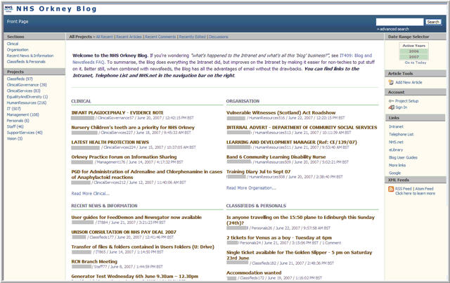 National Health Service Orkney (NHS Orkney) - Traction Software